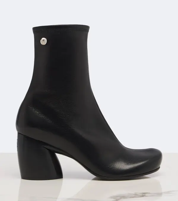 Loewe Oval Leather Ankle Boots