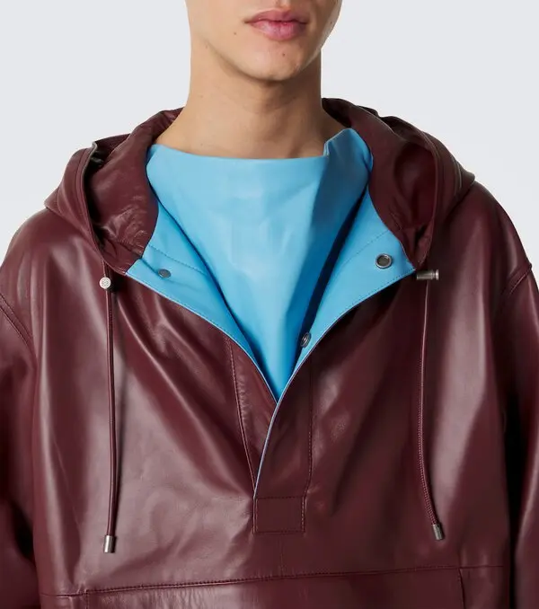 Loewe Hooded Leather Jacket