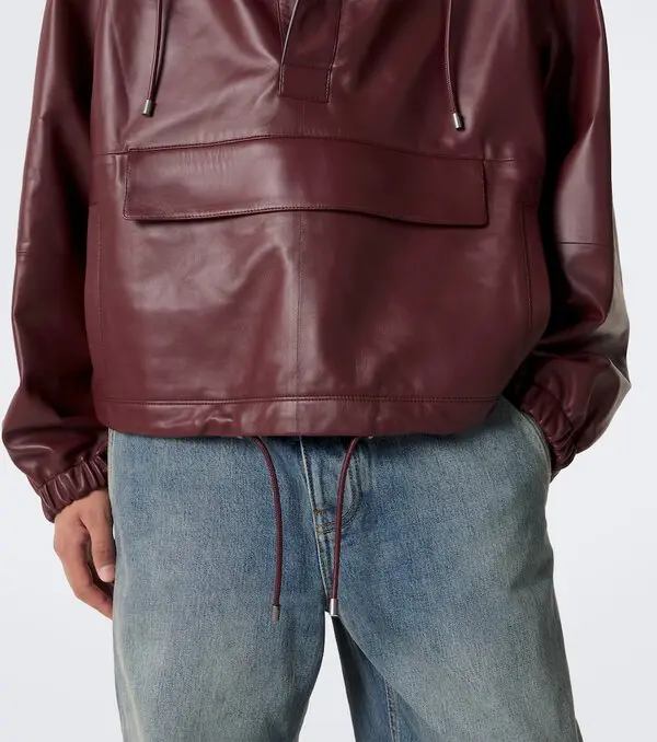 Loewe Hooded Leather Jacket