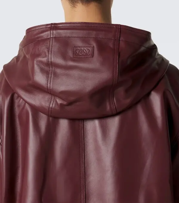 Loewe Hooded Leather Jacket