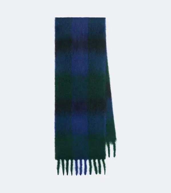 THE ROW Creana Checked Mohair And Wool Scarf