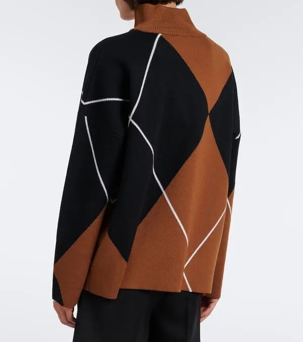 Max Mara Argyle Virgin Wool Sweater - Multicoloured