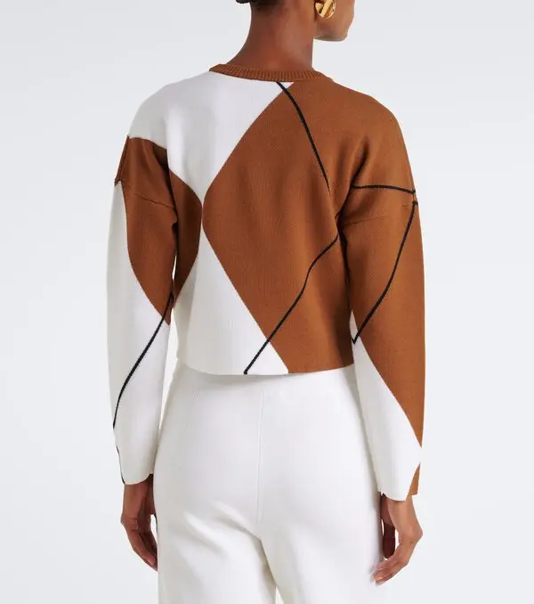 Max Mara Argyle Virgin Wool Sweater - Multicoloured