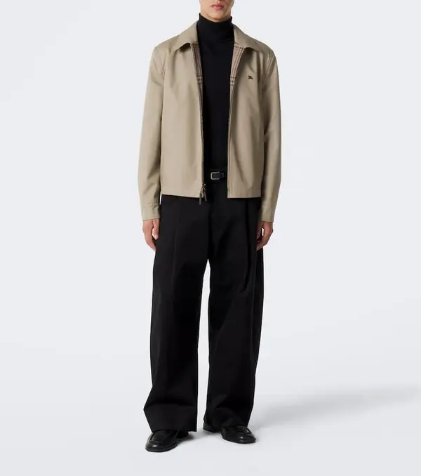 Burberry Reversible Cotton Gabardine Blouson Ajcket