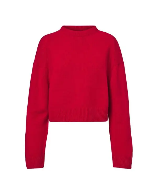 FFORME Marcela Cropped Wool And Cashmere Sweater - Red