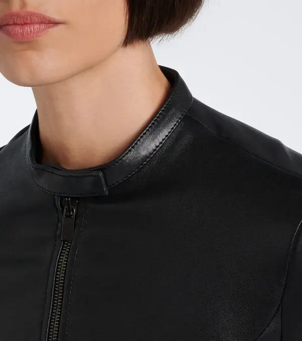 Gucci Cropped Leather Jacket