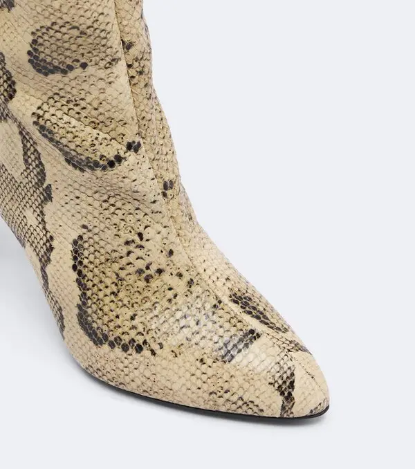 Isabel Marant Étoile Jany Snake-effect Leather Knee-high Boots