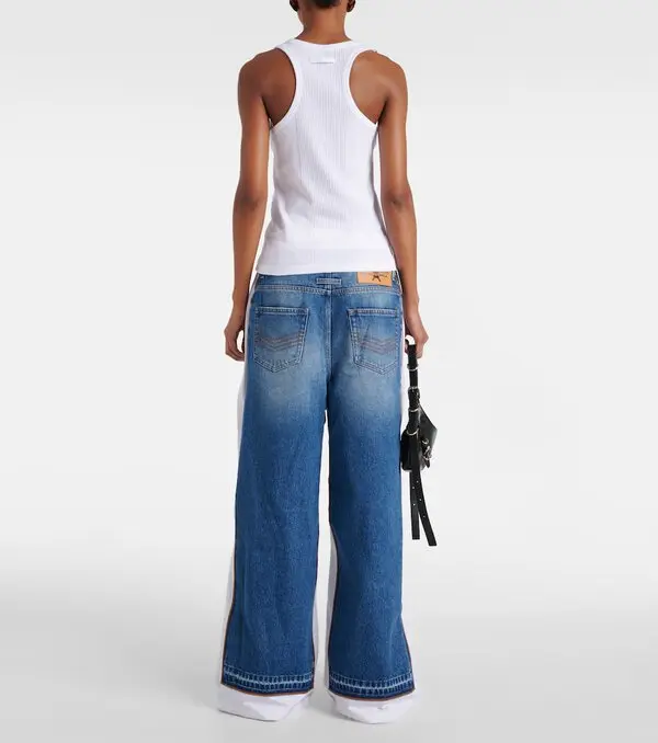 JEAN PAUL GAULTIER Ribbed-knit Cotton Jersey Tank Top