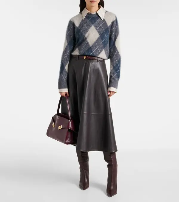 LISA YANG Margy Argyle Cashmere Sweater