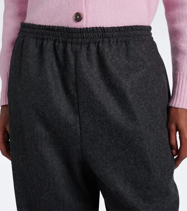 JIL SANDER Wool Flannel Wide-leg Pants