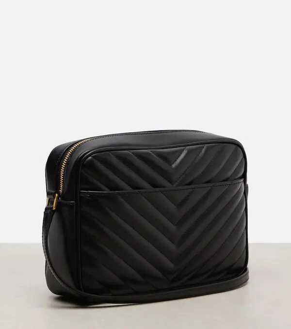 Saint Laurent Lou Camera Leather Cross Body Bag - Black