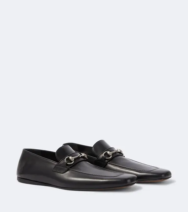 Gucci Ragazzo Horsebit Leather Loafers - Black