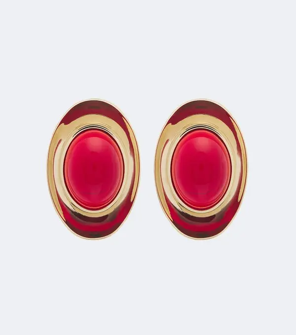 Givenchy Sculpted Gem Embellished Stud Earrings - Gold