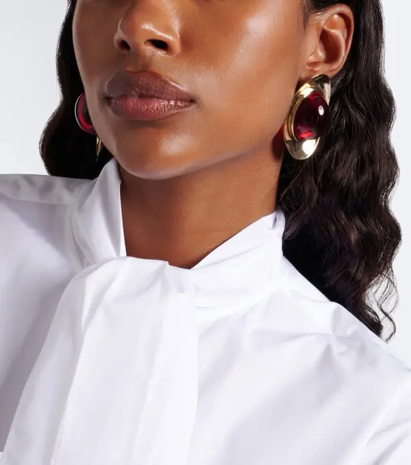 Givenchy Sculpted Gem Embellished Stud Earrings