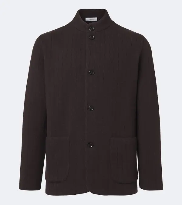 LARDINI Knitted Wool And Cashmere Blazer
