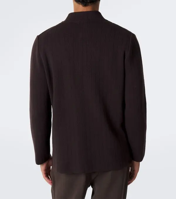 LARDINI Knitted Wool And Cashmere Blazer