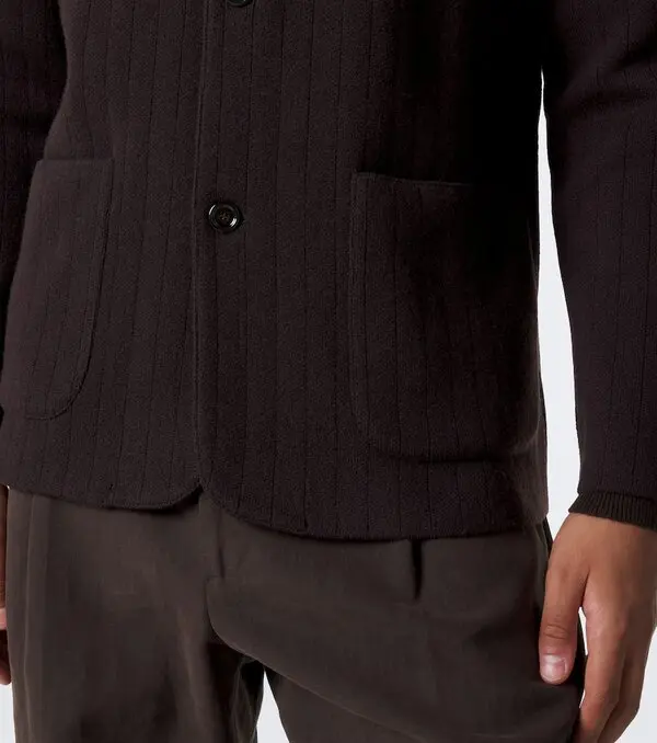 LARDINI Knitted Wool And Cashmere Blazer