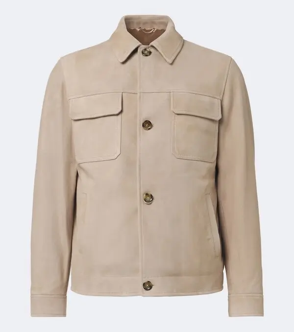 LARDINI Suede Blouson Jacket
