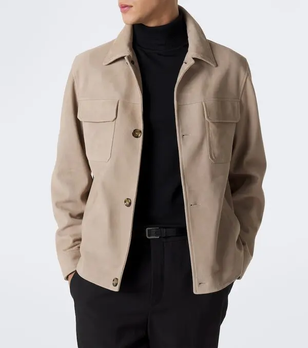 LARDINI Suede Blouson Jacket