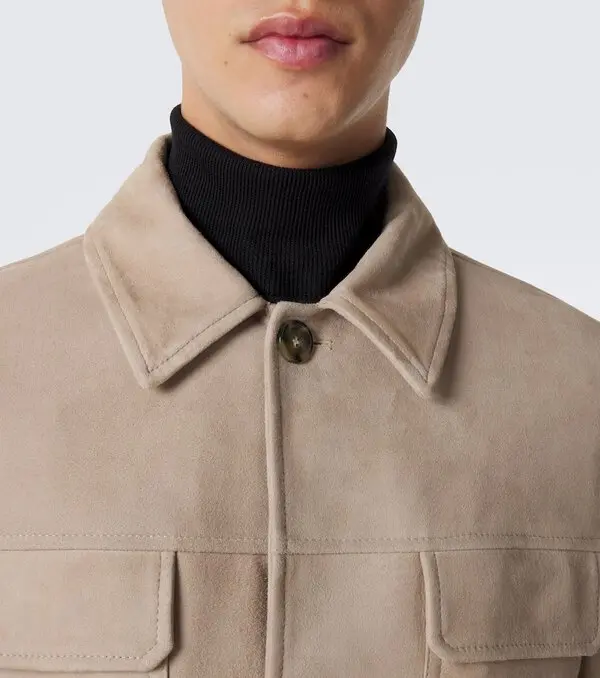 LARDINI Suede Blouson Jacket