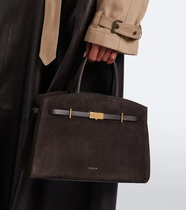 DEMELLIER Hudson Midi Suede Tote Bag