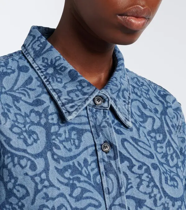 Dries Van Noten Floral Denim Overshirt