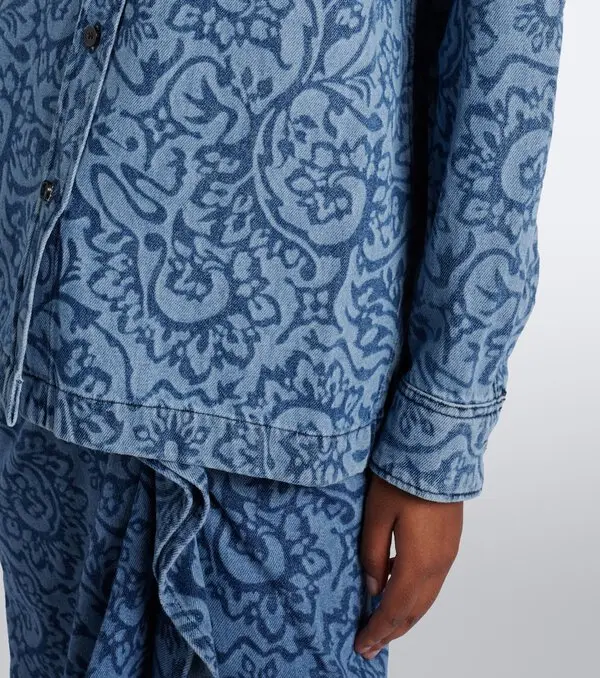Dries Van Noten Floral Denim Overshirt