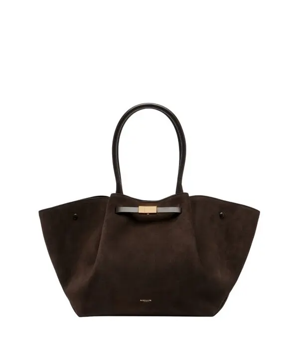 DEMELLIER Medium Suede Tote Bag - Brown