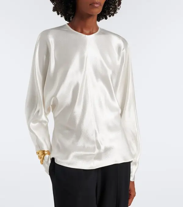 FFORME Sylvie Satin Top - White