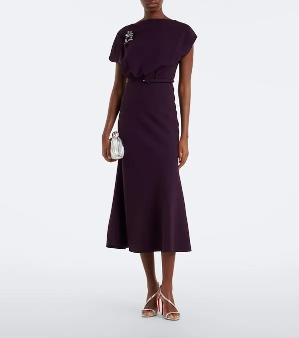 Roland Mouret Embellished Cady Cocktail Dress