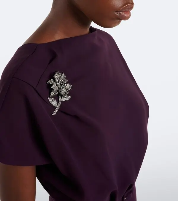 Roland Mouret Embellished Cady Cocktail Dress