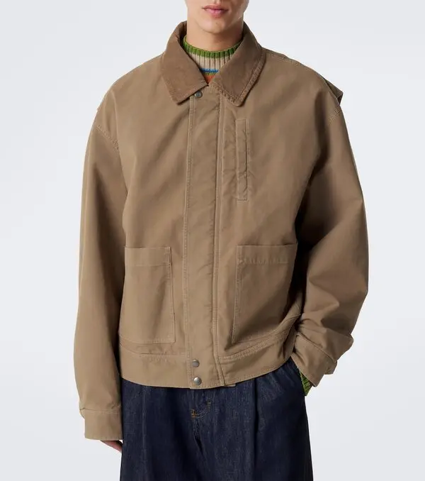Dries Van Noten Corduroy-trimmed Cotton Field Jacket