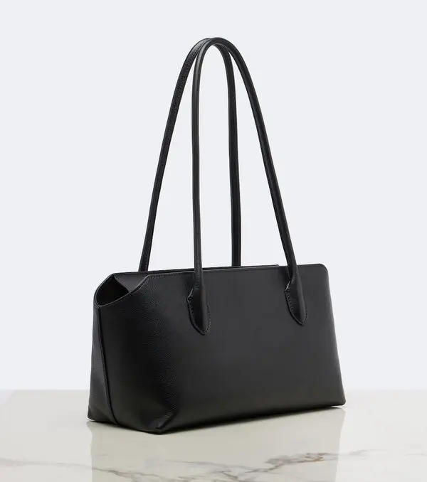 THE ROW Terrasse Leather Shoulder Bag - Black