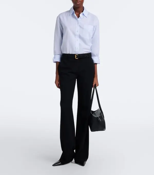 THE ROW Terrasse Leather Shoulder Bag - Black