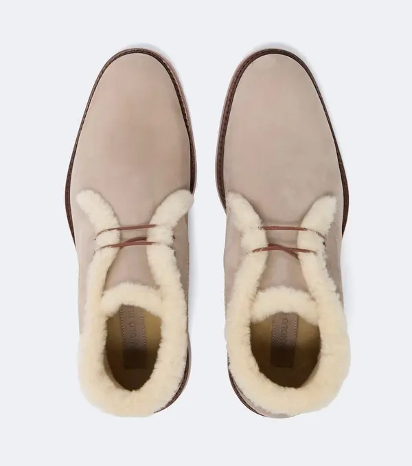 Manolo Blahnik Keswick Shearling-lined Leather Desert Boots