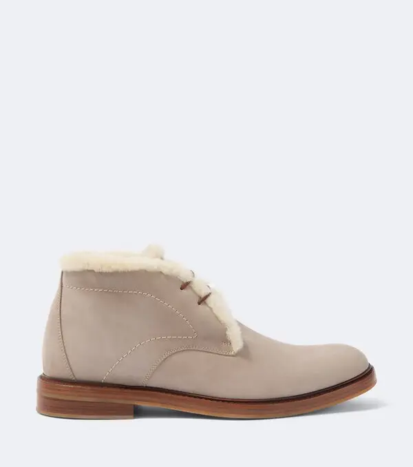Manolo Blahnik Keswick Shearling-lined Leather Desert Boots