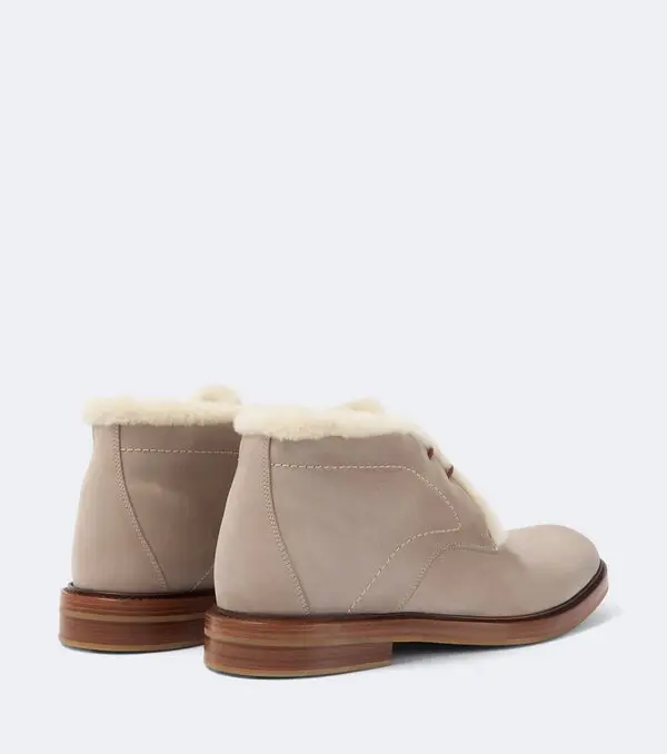Manolo Blahnik Keswick Shearling-lined Leather Desert Boots