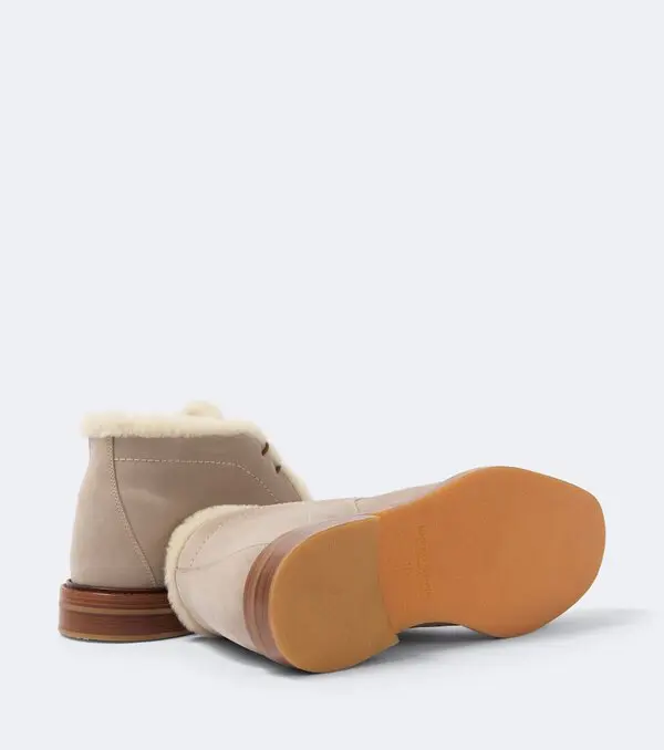 Manolo Blahnik Keswick Shearling-lined Leather Desert Boots