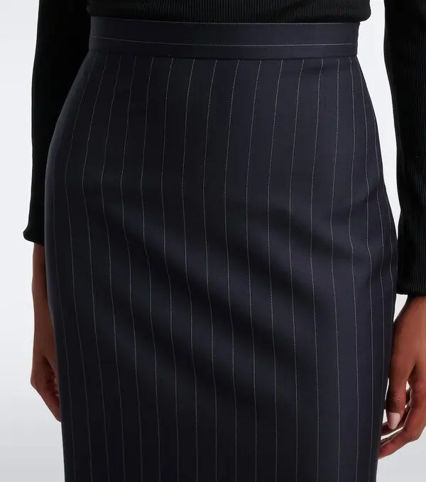 Givenchy Pinstripe Wool Pencil Skirt