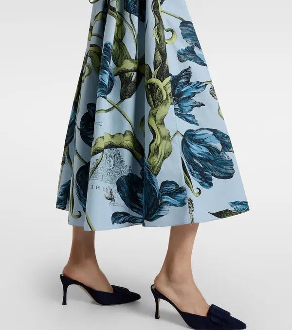 Erdem Floral Cotton Midi Dress