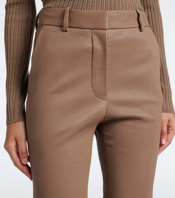 JOSEPH Tafira Leather Flared Pants