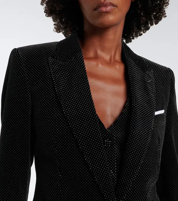 TOM FORD Polka-dot Cotton Velvet Blazer