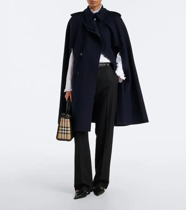 Burberry Logo Ruffled Cotton Poplin Shirt