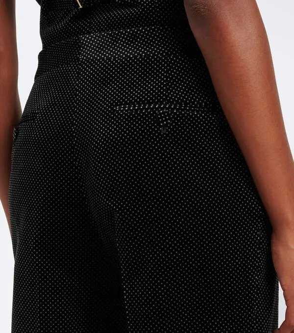 TOM FORD Polka-dot Cotton Velvet Straight Pants