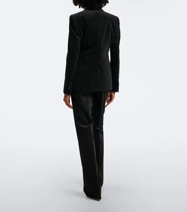 TOM FORD Polka-dot Cotton Velvet Straight Pants