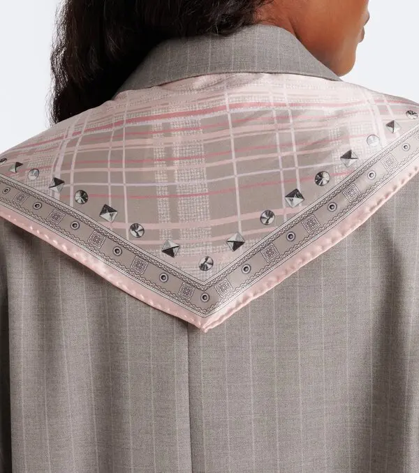 Acne Studios Printed Silk Satin Scarf