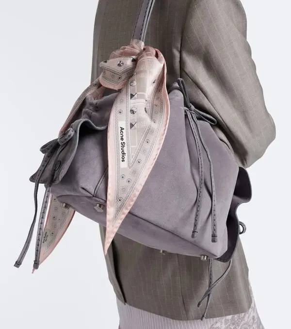Acne Studios Printed Silk Satin Scarf
