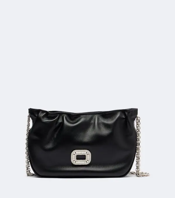 ROGER VIVIER Pilgrim Micro Leather Shoulder Bag