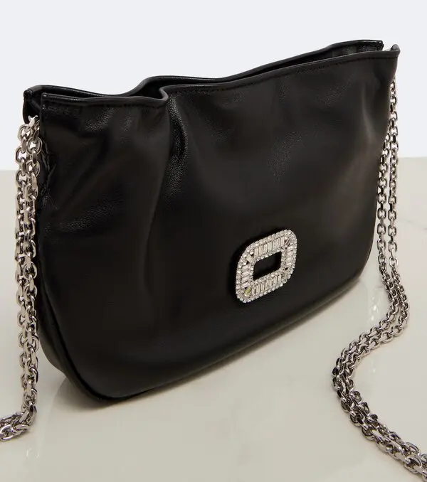ROGER VIVIER Pilgrim Micro Leather Shoulder Bag