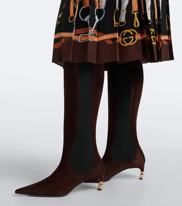 Gucci Eva Suede Knee-high Boots